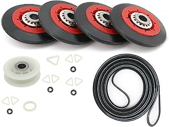 Amazon.com: Owigift Dryer Repair Kit Drum Rollers Belt Idler Pulley ...