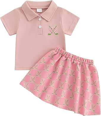 Amazon.com: Bonangber Toddler Baby Girl Golf Outfit Short Sleeve Hole ...