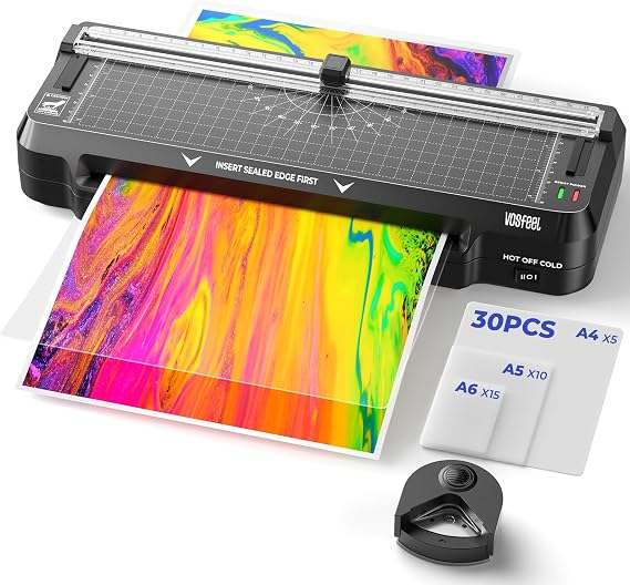 A4 Laminator Machine 3 in 1-Cold and Thermal Laminator, Corner Rounder ...