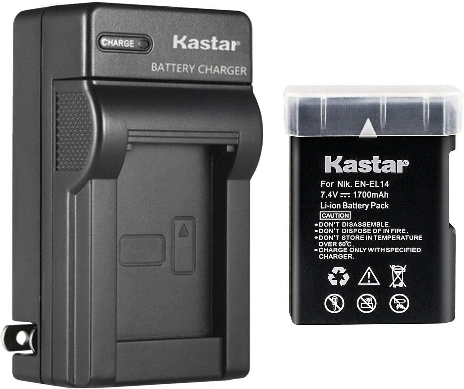 Amazon.com: Kastar 1-Pack EN-EL14 Battery and AC Wall Charger Replacement for Nikon Coolpix ...