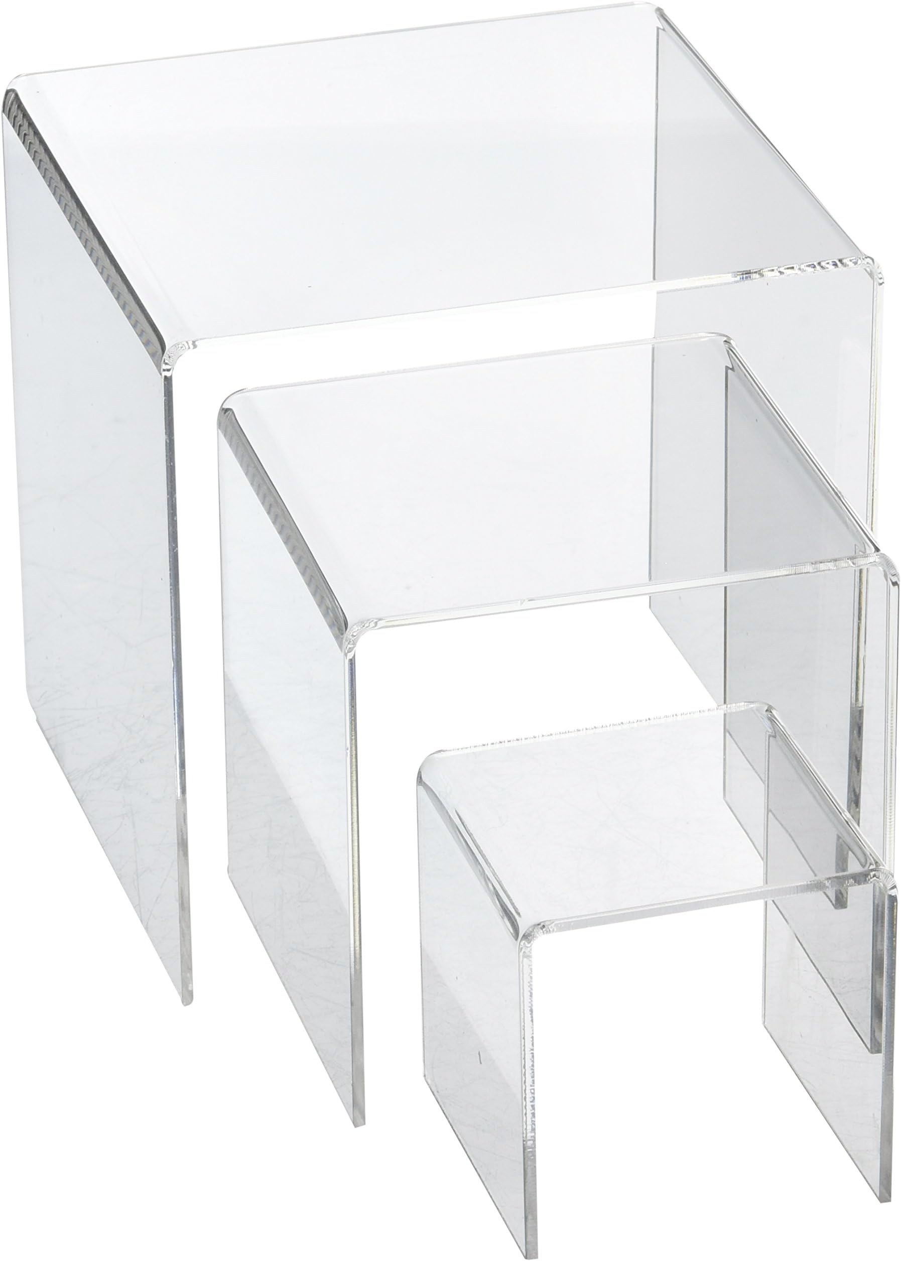 Amazon.com: Handy Basics Clear Acrylic Riser Set of Three (3 Inch, 4 ...