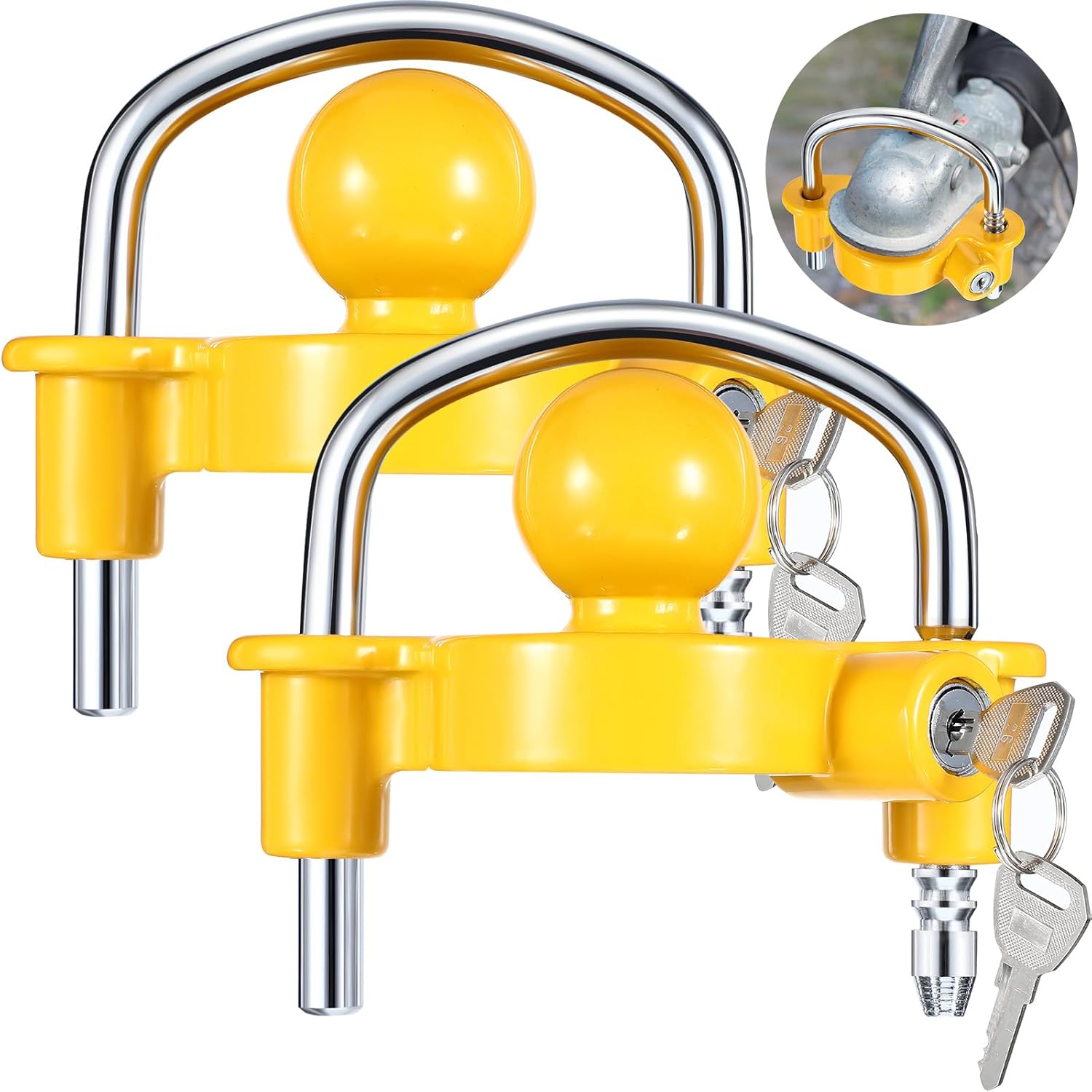 Amazon.com: Chumia 2 Pcs Trailer Hitch Locks Trailer Locks Ball Hitch ...