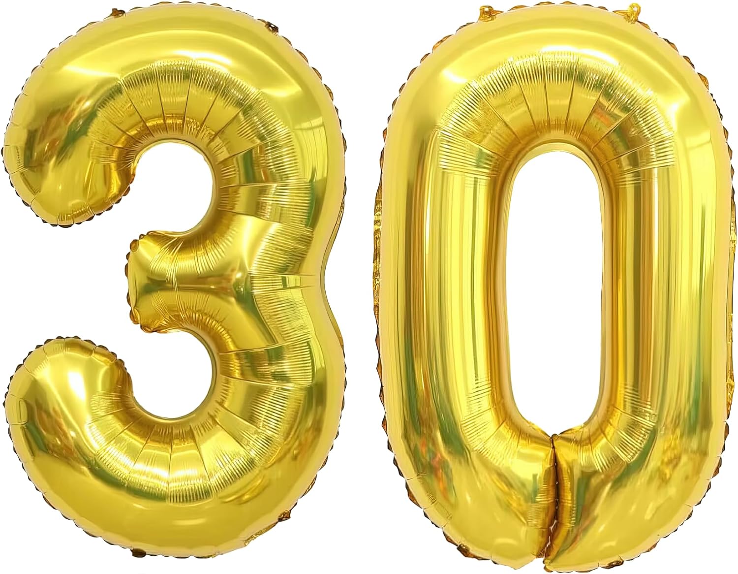 Amazon.com: Number 30 Balloon Numbers Gold Number Balloons 40 Inch ...
