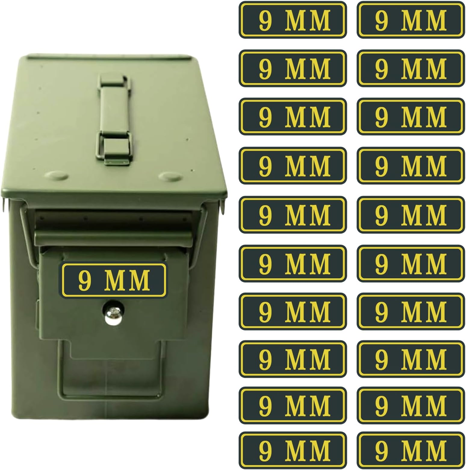Amazon.com: 9mm Ammo Can Stickers - Organize and Identify Your ...
