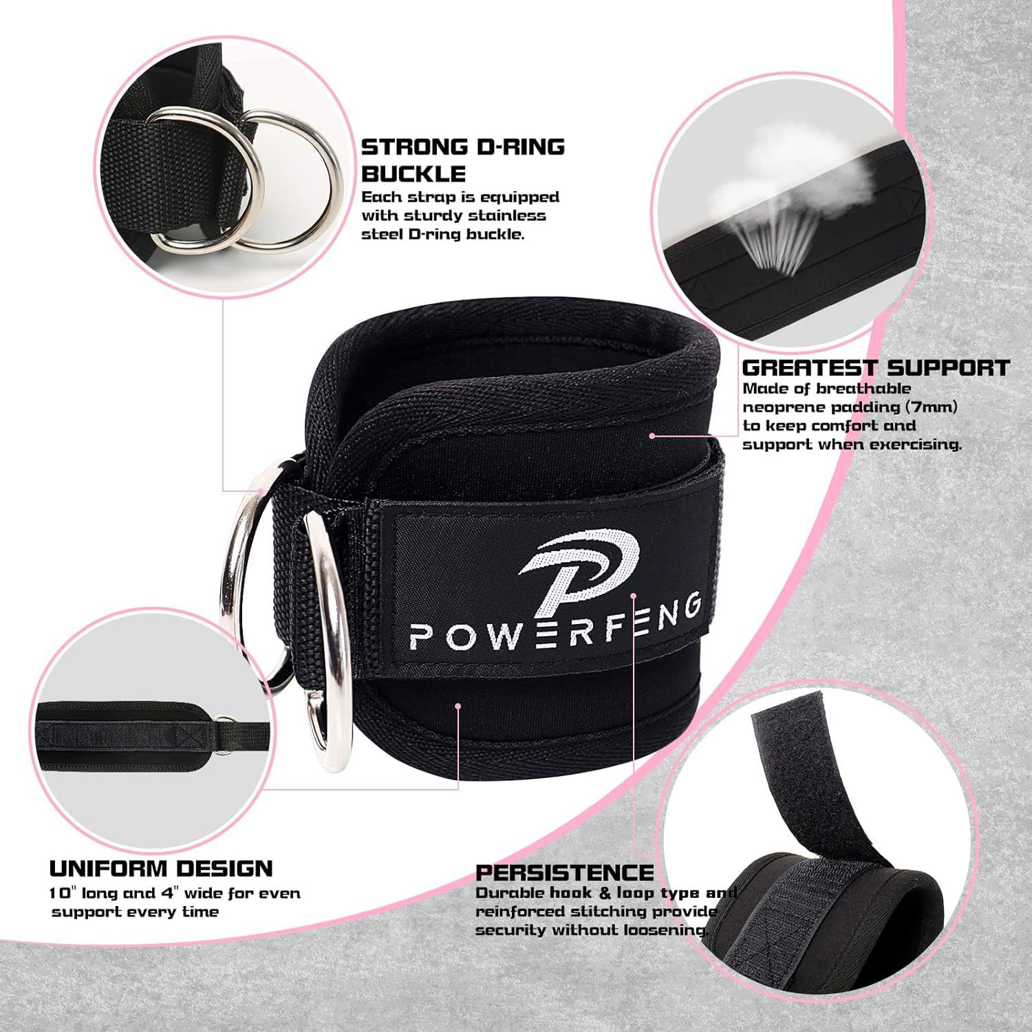 Snapklik.com : Powerfeng Ankle Strap Cable Machine Women, Glute ...