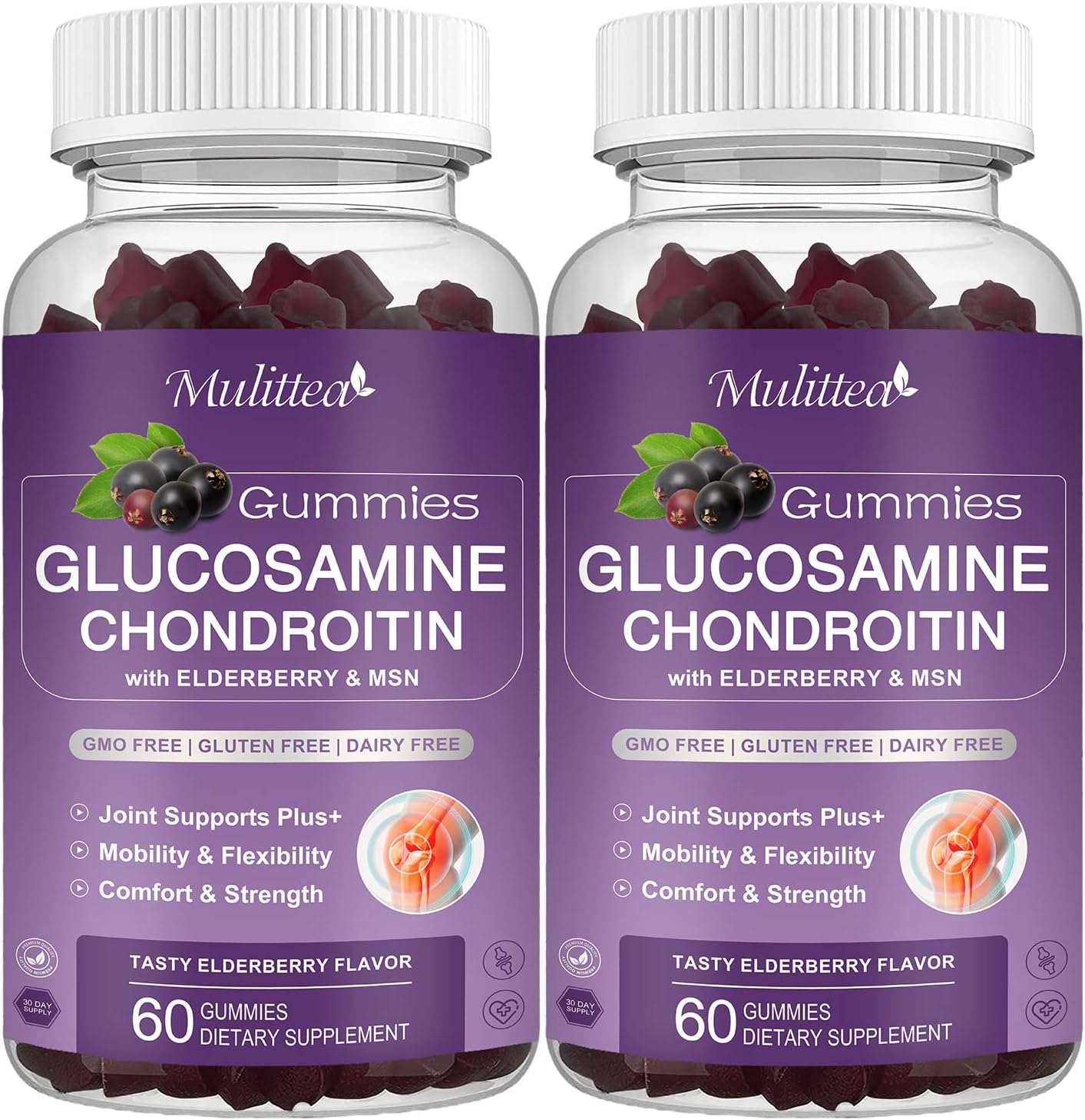Amazon.com: Mulittea Glucosamine Chondroitin Gummies - Extra Strength ...