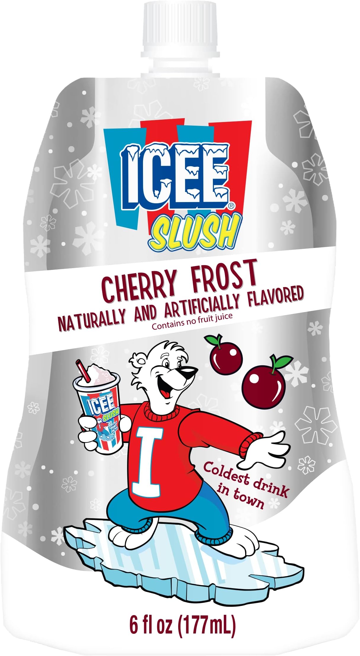 Amazon.com : Icee Slush Cherry Frost Frozen Fruit Juice 6 fl oz Pouches ...