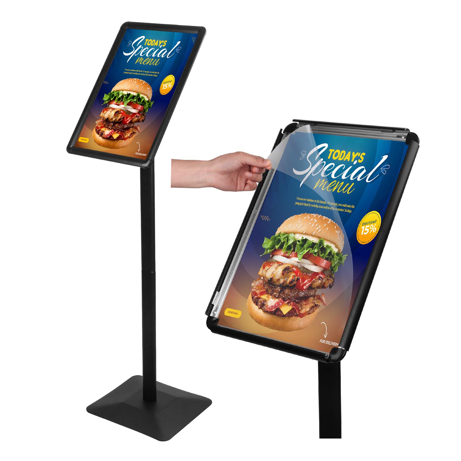 JUNJIAO Sign Stand 11 x 17 Inch Heavy Duty Sign Holder with Base ...