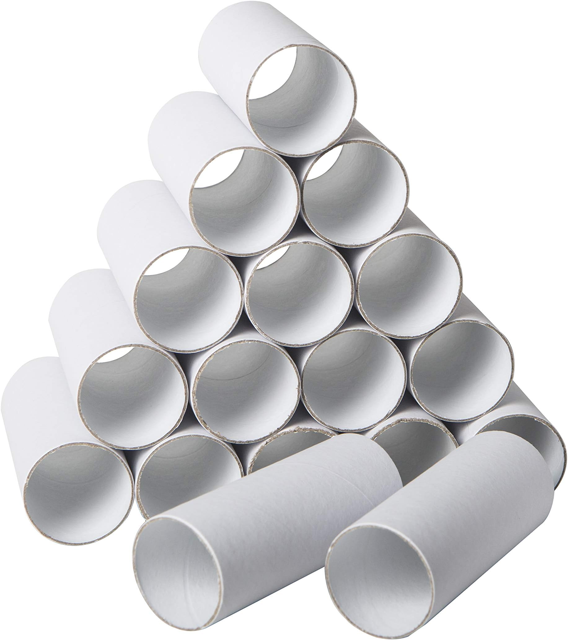 Amazon.com: 24 White Cardboard Tubes for Crafts, Empty Paper Rolls ...