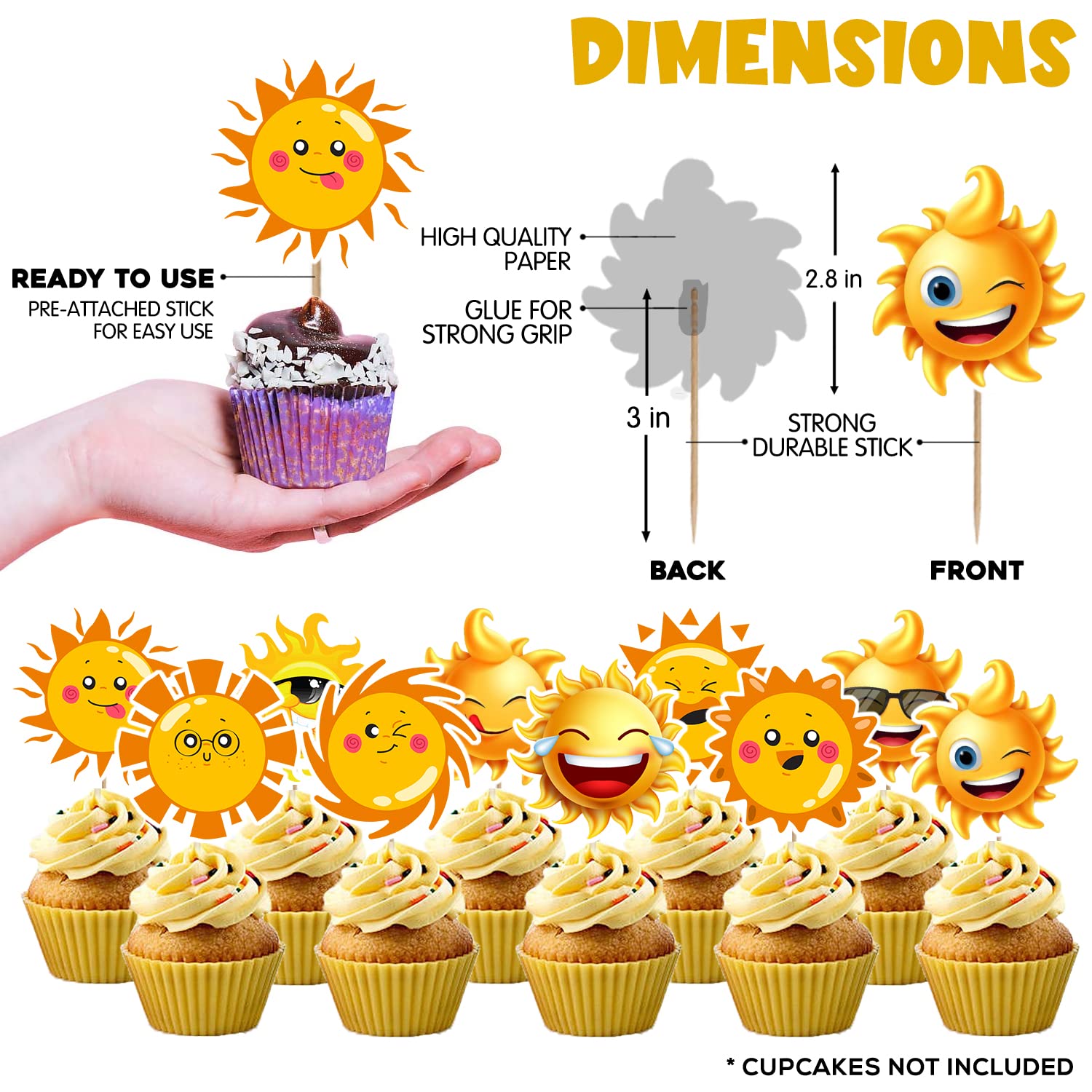 You Are My Sunshine Cupcake Topper Printables Sun Birthday Cupcake