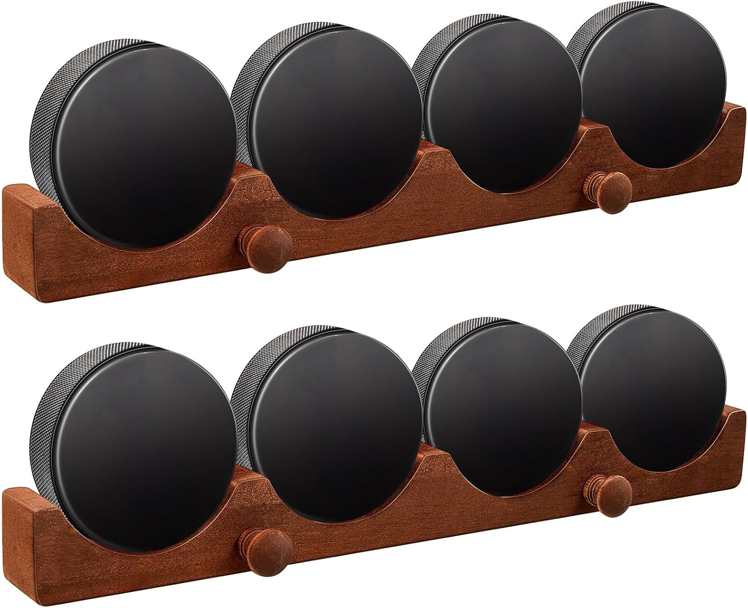 Amazon.com : Beeveer 2 Pcs Hockey Puck Display Case Holder for 4 Pucks ...