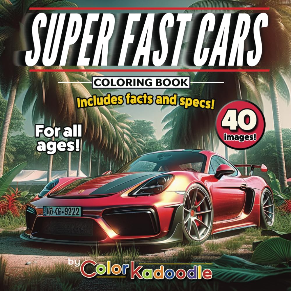Super Fast Cars by Colorkadoodle: 40 Wonderful Car Illustrations in ...