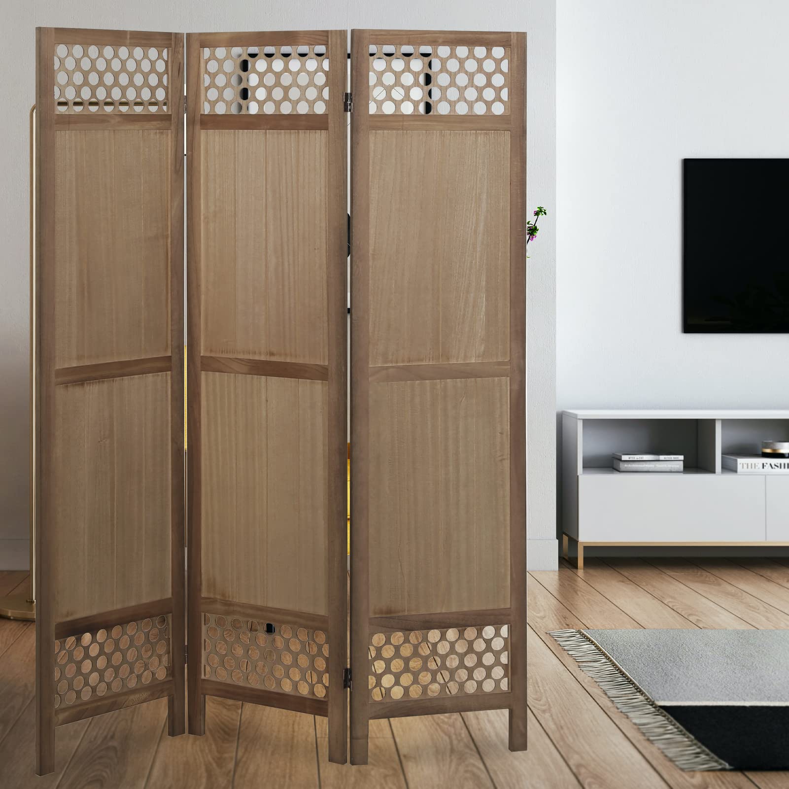 Buy ECOMEX 3 Panel Room Dividers and Folding Privacy Screen, Handcraft ...