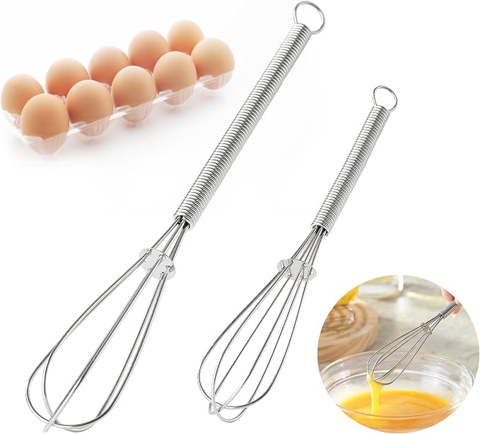 Amazon.com: 2PCS Mini Whisk, Stainless Steel 5 in and 7 in Small Tiny ...