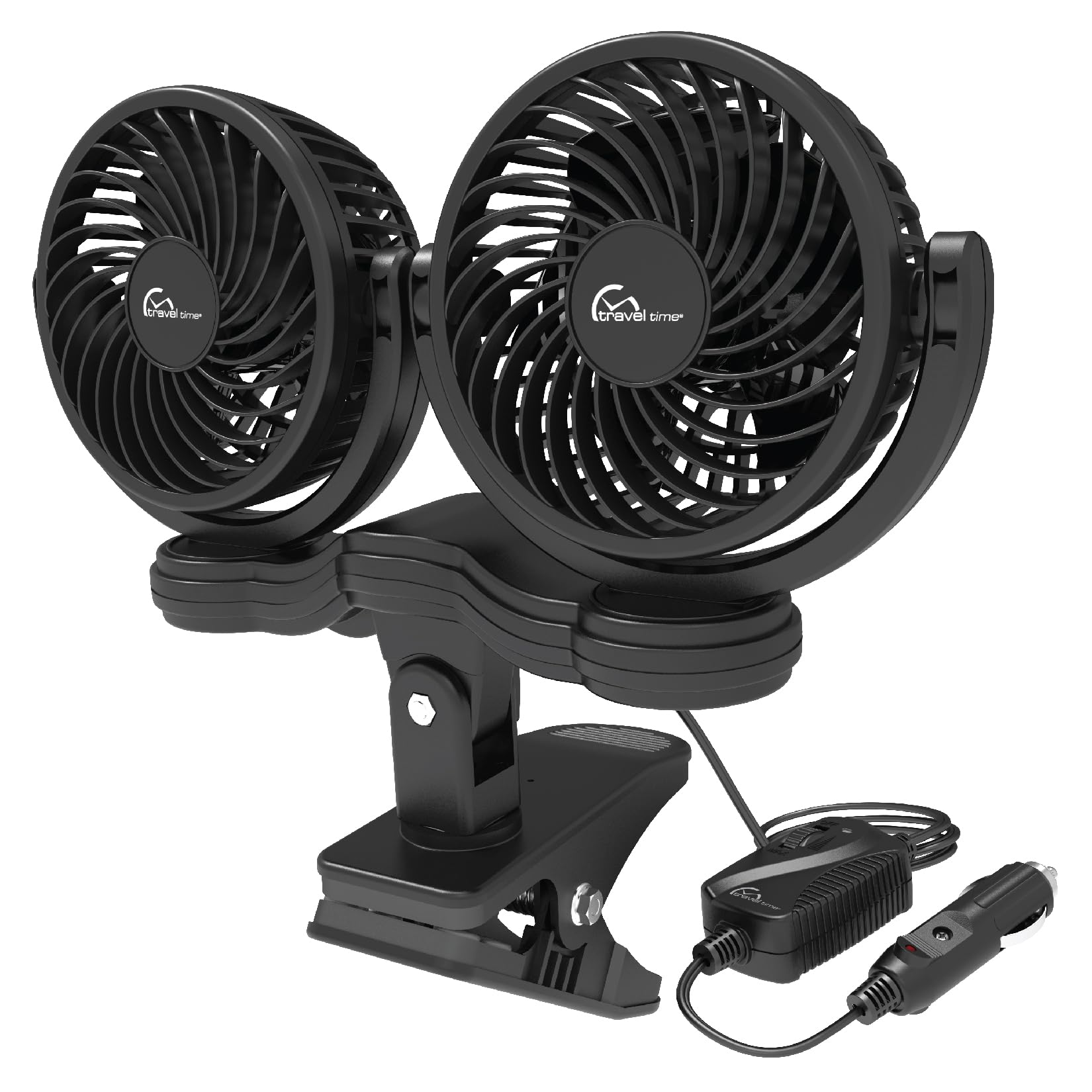 Amazon.com: Travel Time 12V Twin Fan Variable Speed, Black - Universal ...