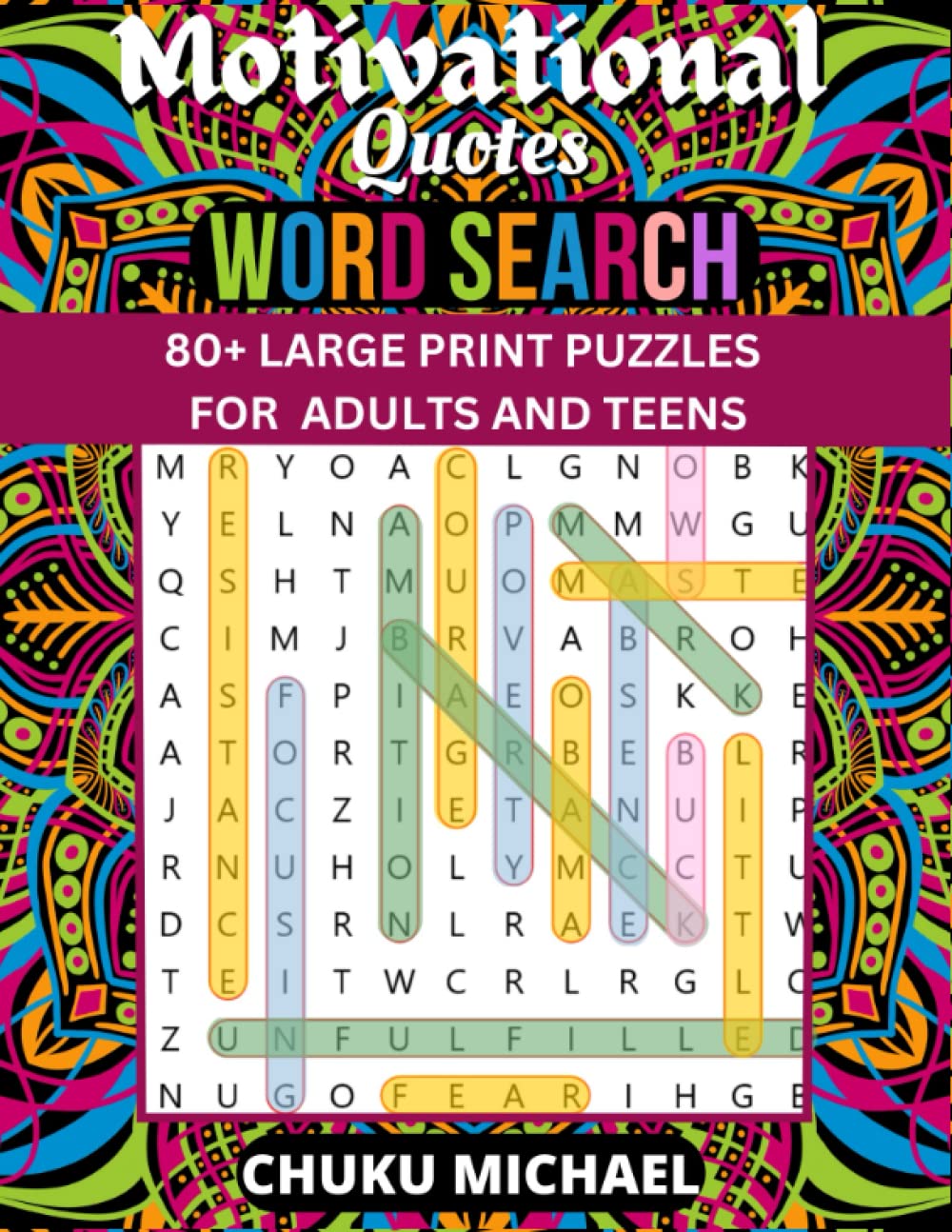 Amazon.com: Motivational Quotes Word Search Puzzle for Adults and Teens ...