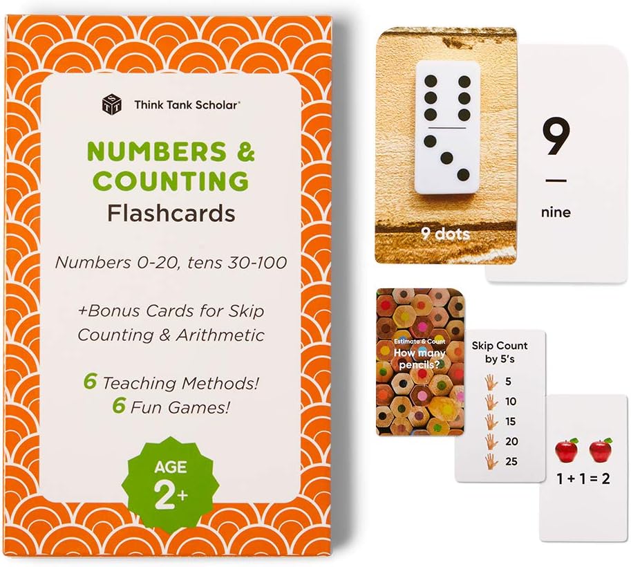 Think Tank Scholar NUMBERS & COUNTING Flash Cards for Toddlers Ages 2 ...