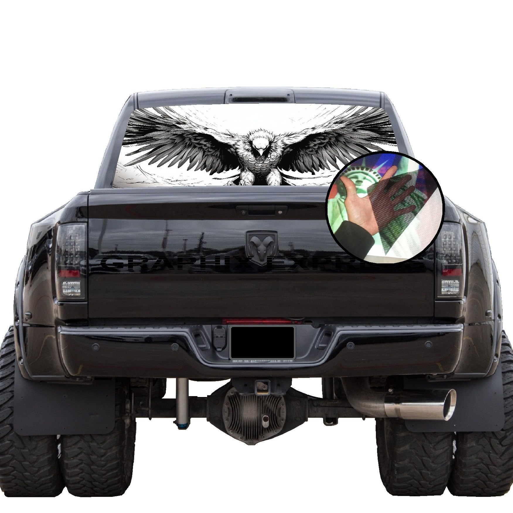 Amazon.com - GRAPHIX EXPRESS Truck Back Window Graphics (P544 American ...