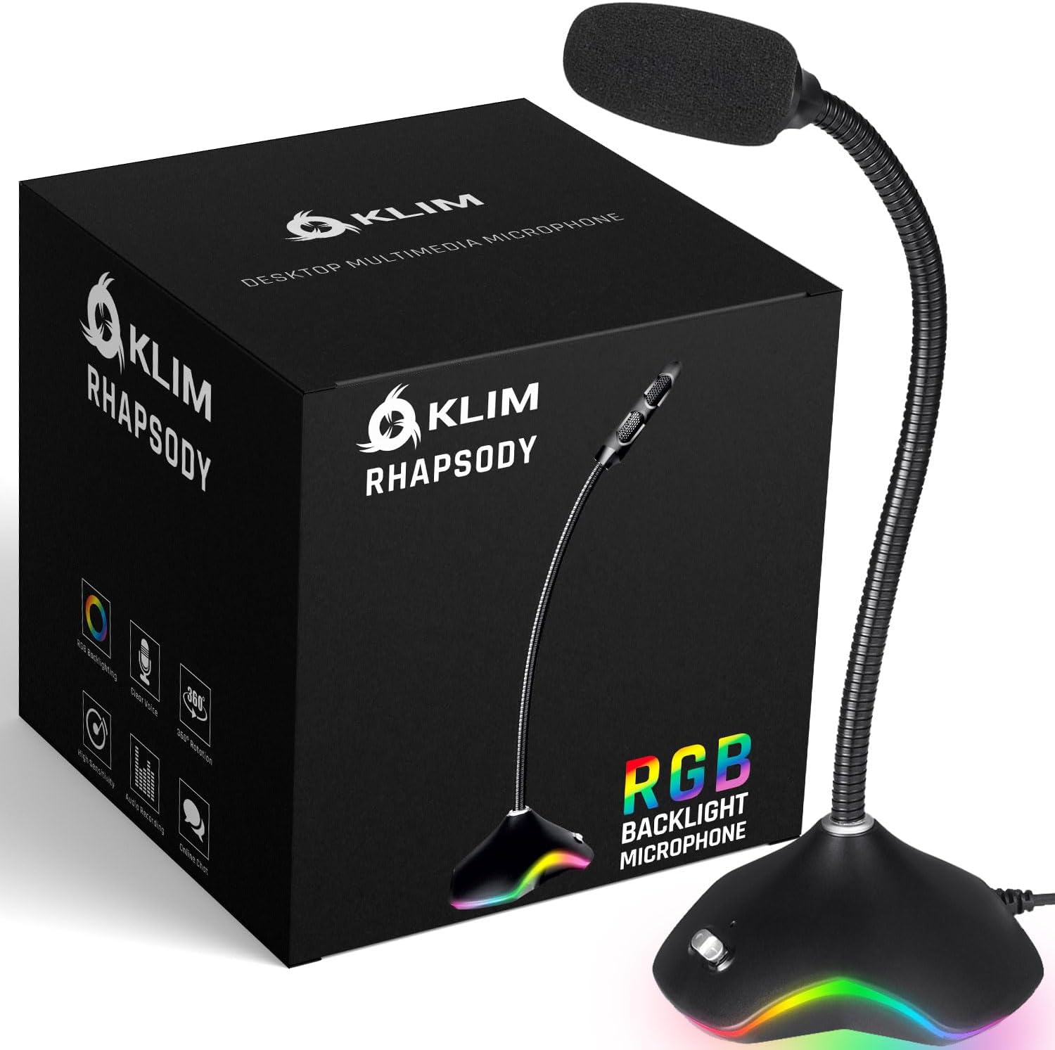 KLIM Rhapsody RGB Mikrofon: PC + USB, Beste Klangqualität ...