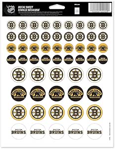 Amazon.com : WinCraft NHL Boston Bruins Vinyl Sticker Sheet, 8.5" x 11 ...