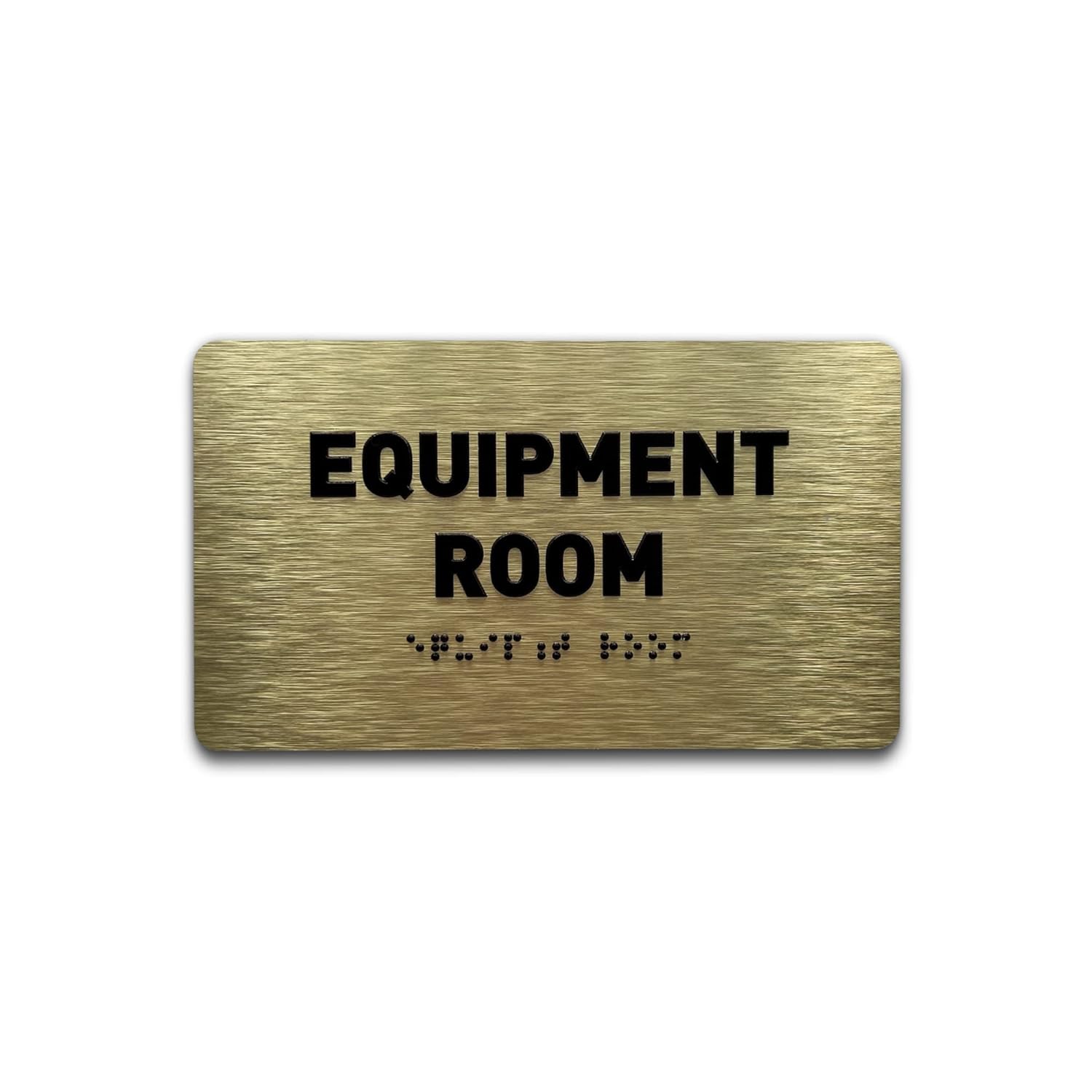 Equipment Room Sign - ADA Compliant Utility Sign, Raised Letters, Grade ...