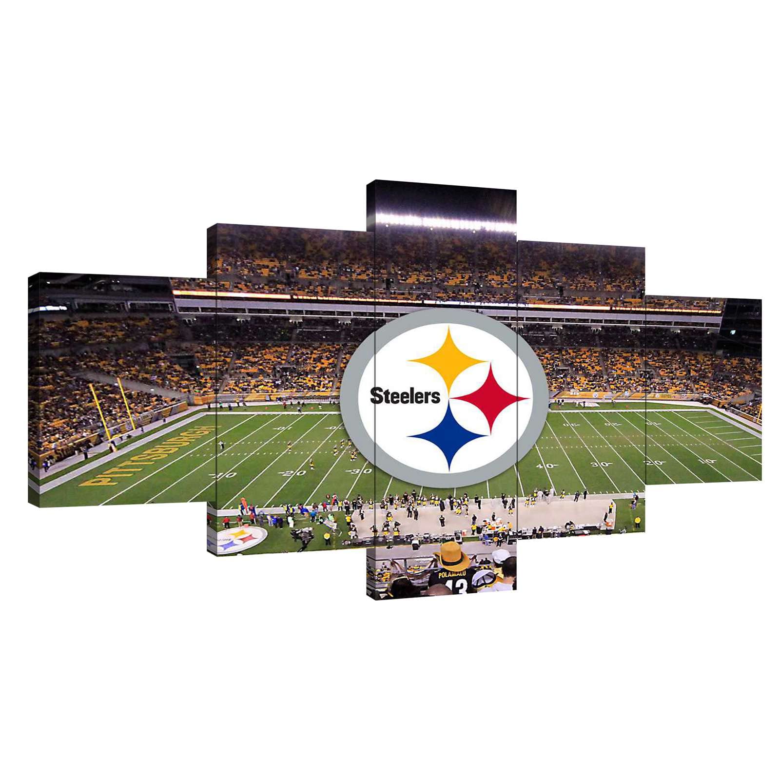 Amazon.com: Pittsburgh Sports Steelers Field Wall Art Poster Canvas ...