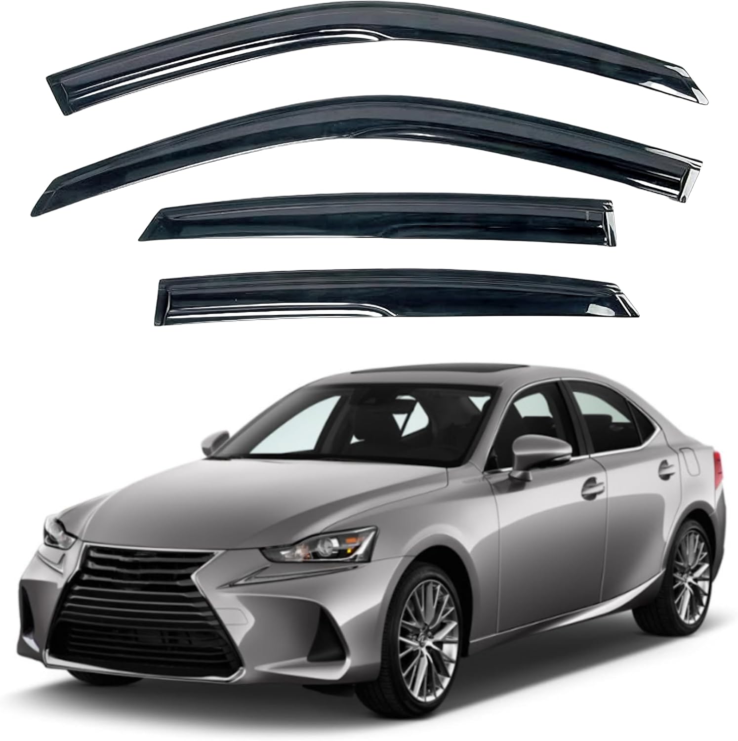 Amazon.com: KPY Window Visor Compatible with Lexus IS200t IS250 IS300 ...
