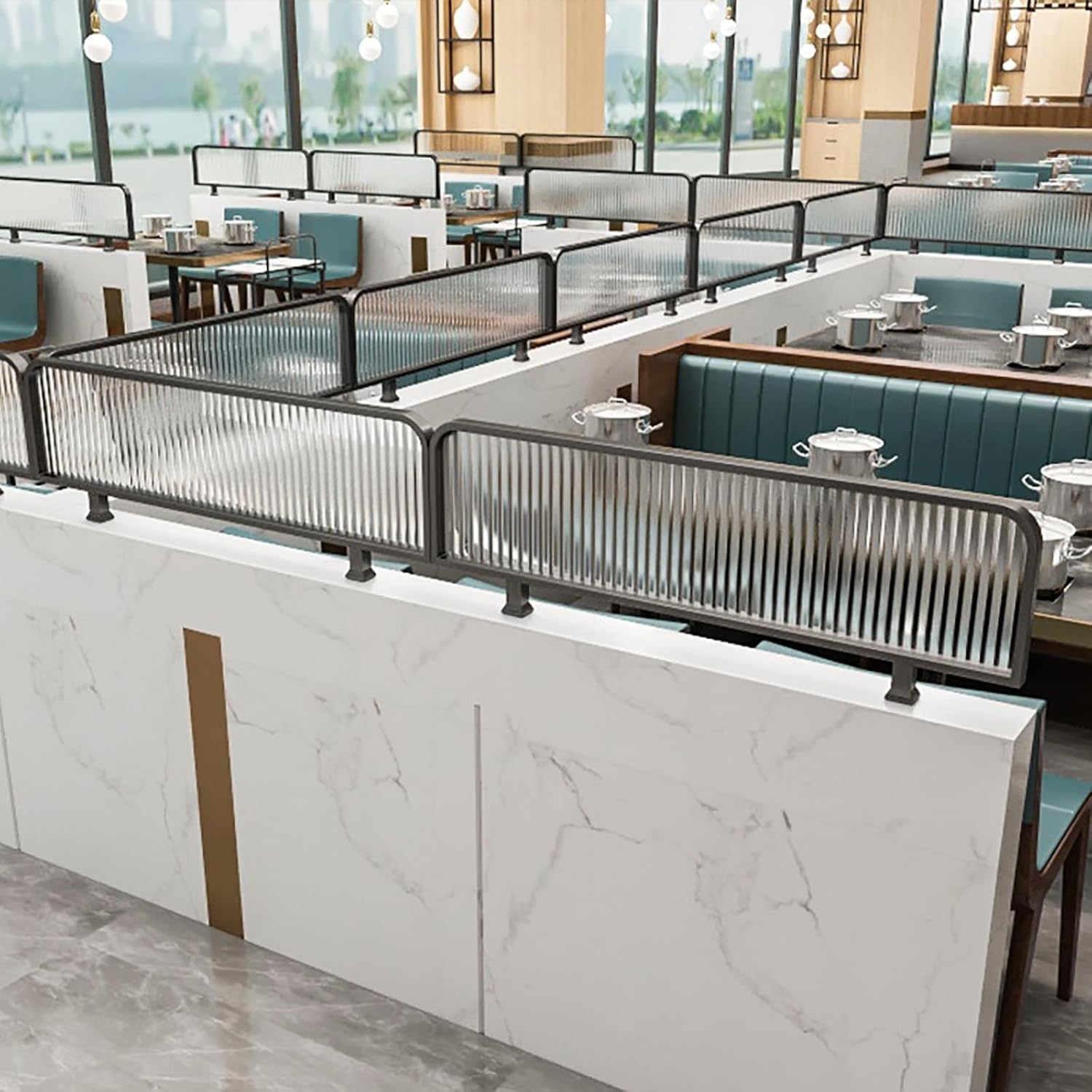 Amazon.com: HACSYP Freestanding Desk Divider - Low Fence Privacy ...