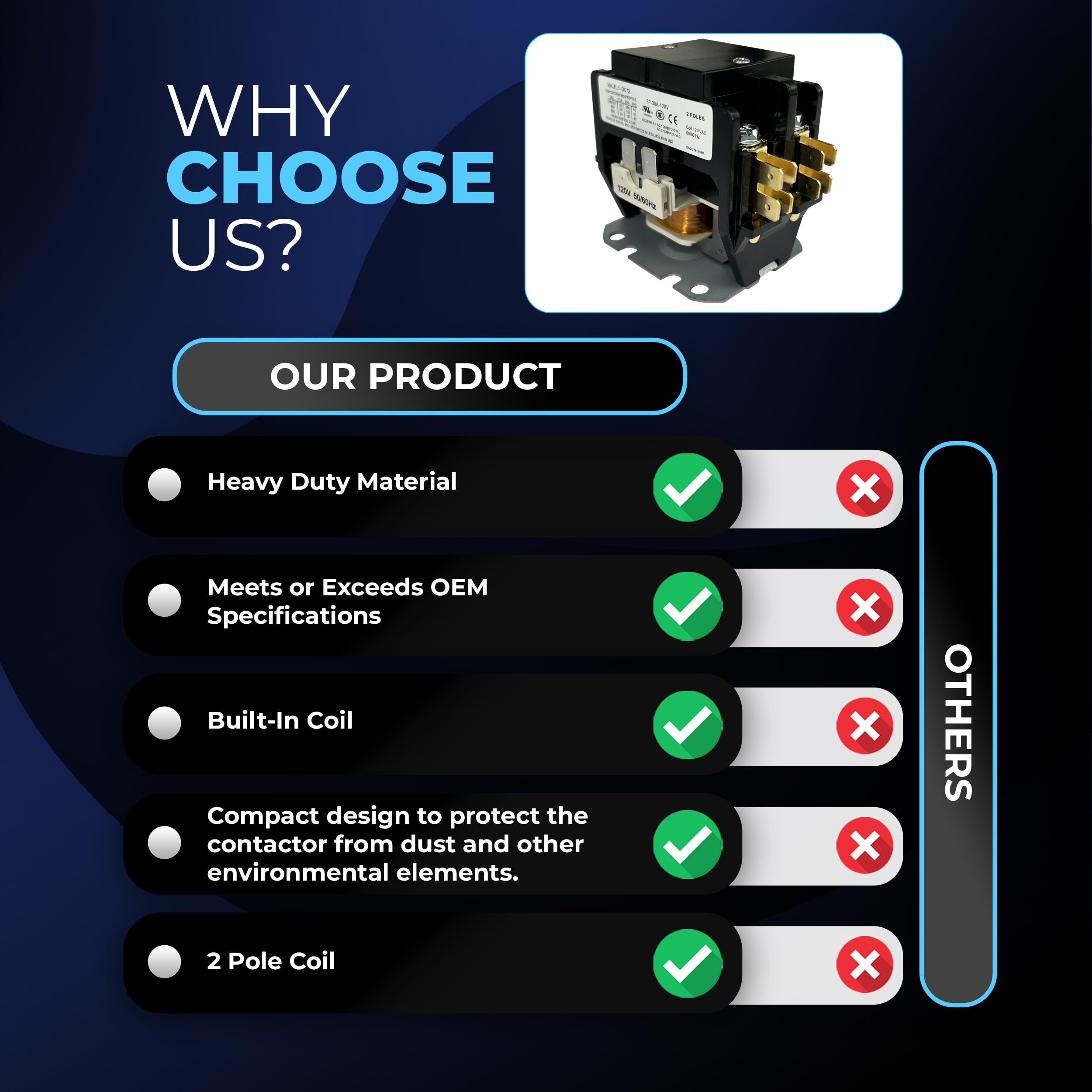 Snapklik.com : HIATSU Motor Contactor - 2-Pole Air Conditioner ...