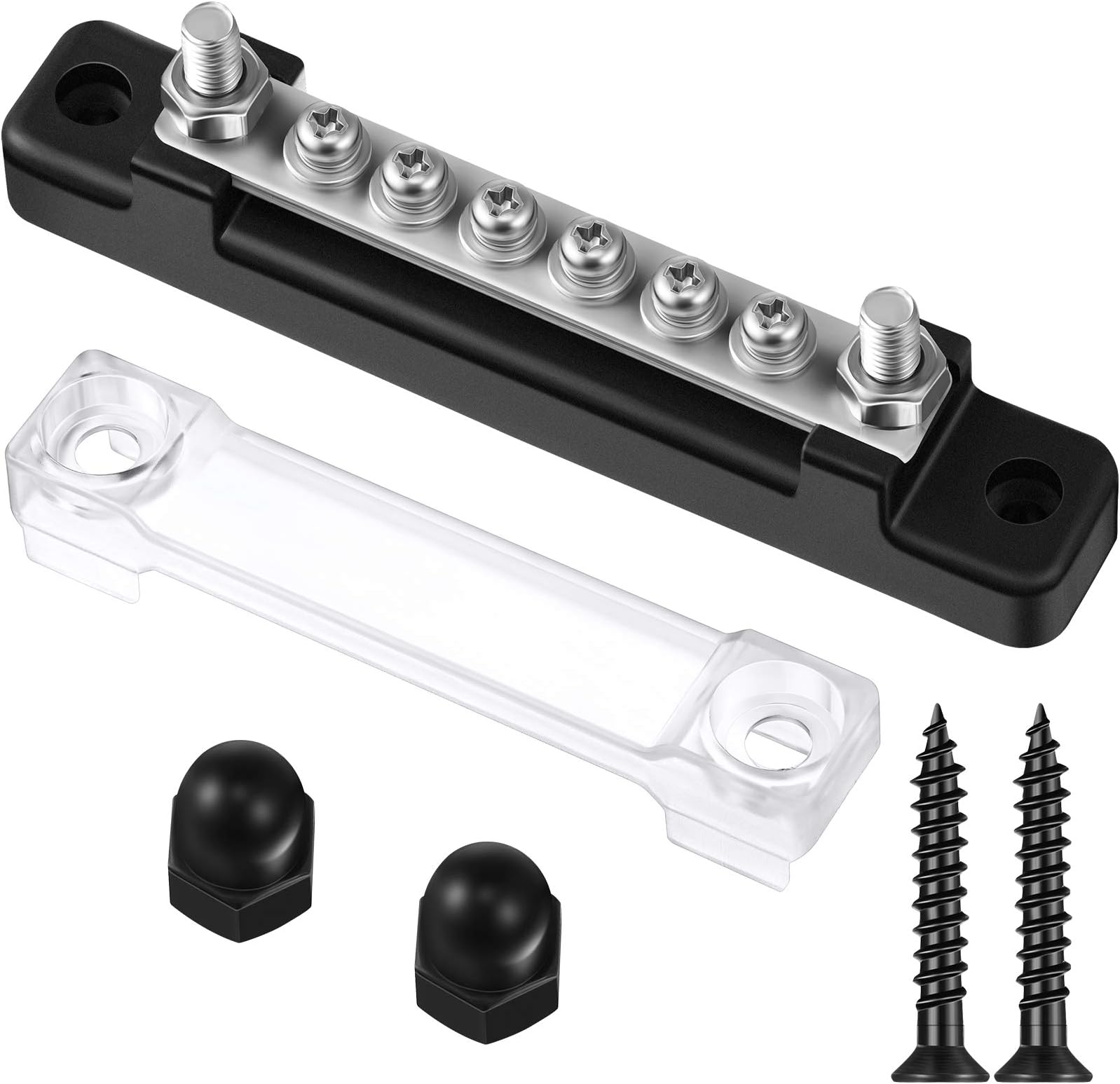 Amazon.com: 6 Terminal Bus Bar Kit - 150A Bus Bar Block with Cover ...