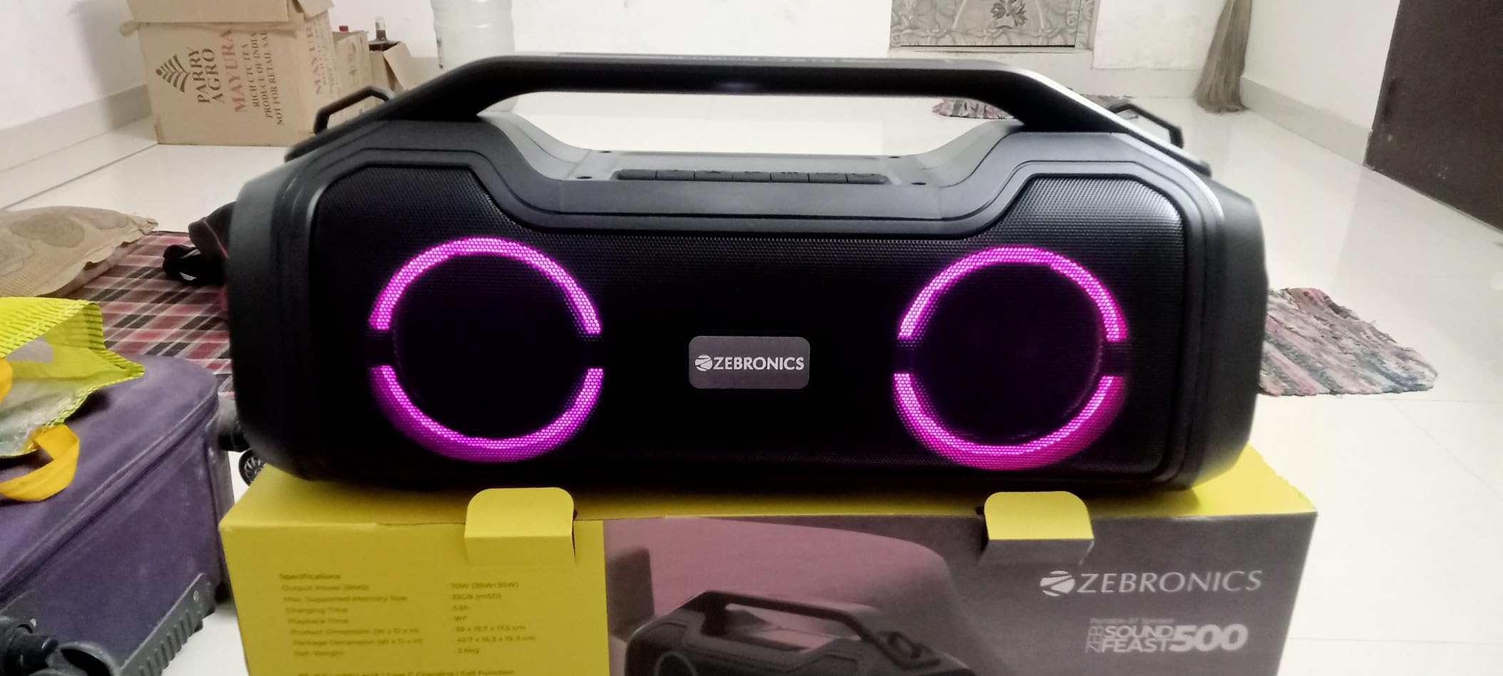 ZEBRONICS Zeb-Sound Feast 500 Bluetooth 5.0 Portable Speaker with 70W ...