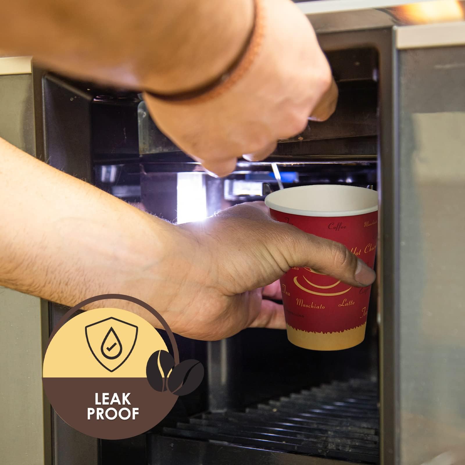 PAMI Hot Coffee Paper Cups [Case of 1000] 12oz- Disposable Take-Away ...