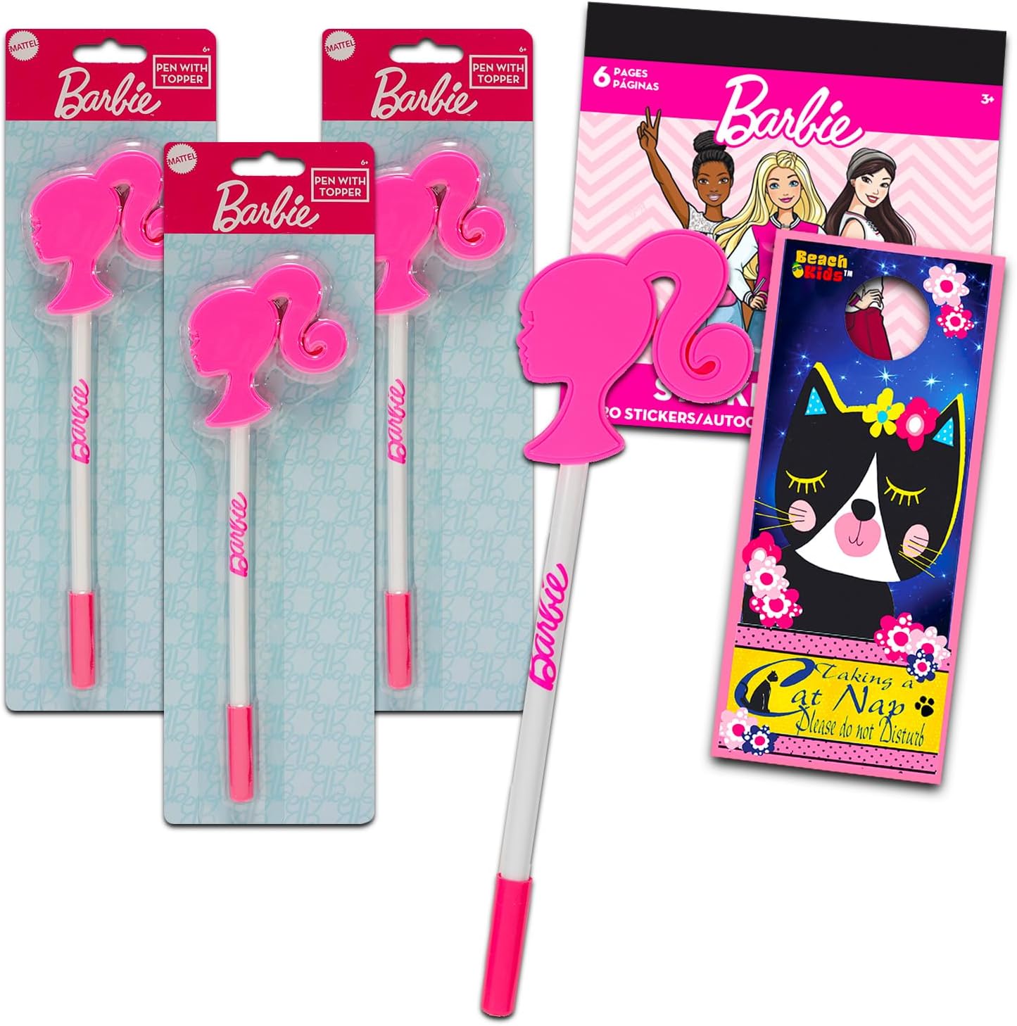 Barbie 3 Count Multicolor Ballpoint Pen Set - Party Favors with ...