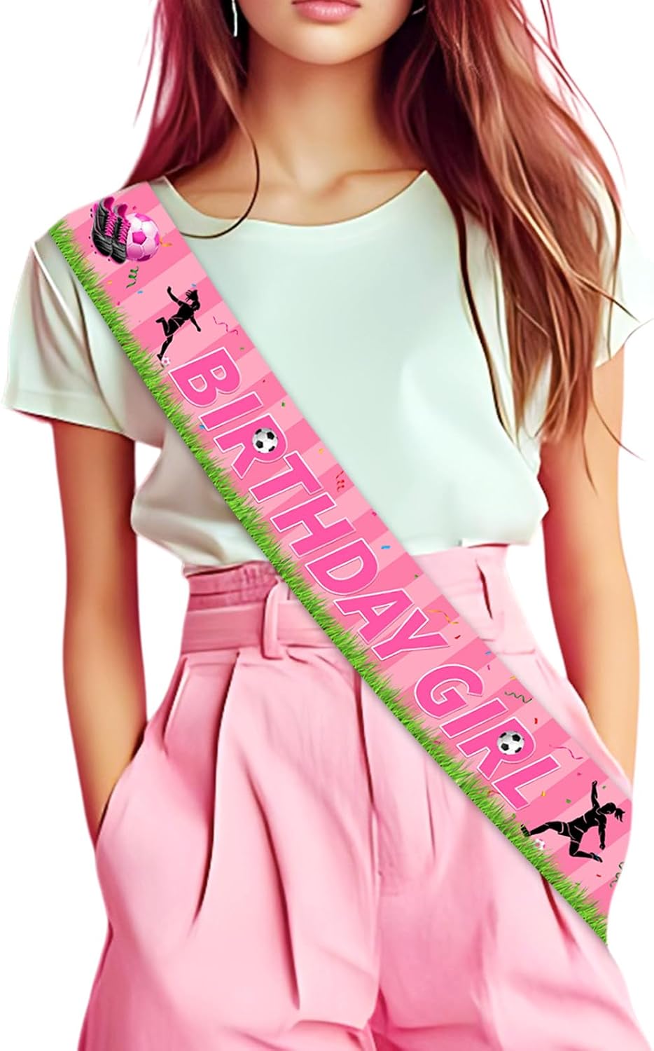 Amazon.com: Diartpaint Soccer Theme Birthday Favor Sash, Football Fan ...