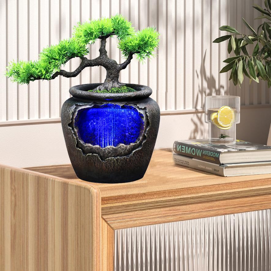 Snapklik.com : Waterfall Fountain Indoor Tabletop Water Fountain ...