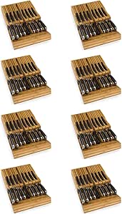 Amazon.com: DUSTROCK Bamboo Knife Block Set, 17 Slots, Knife Block ...
