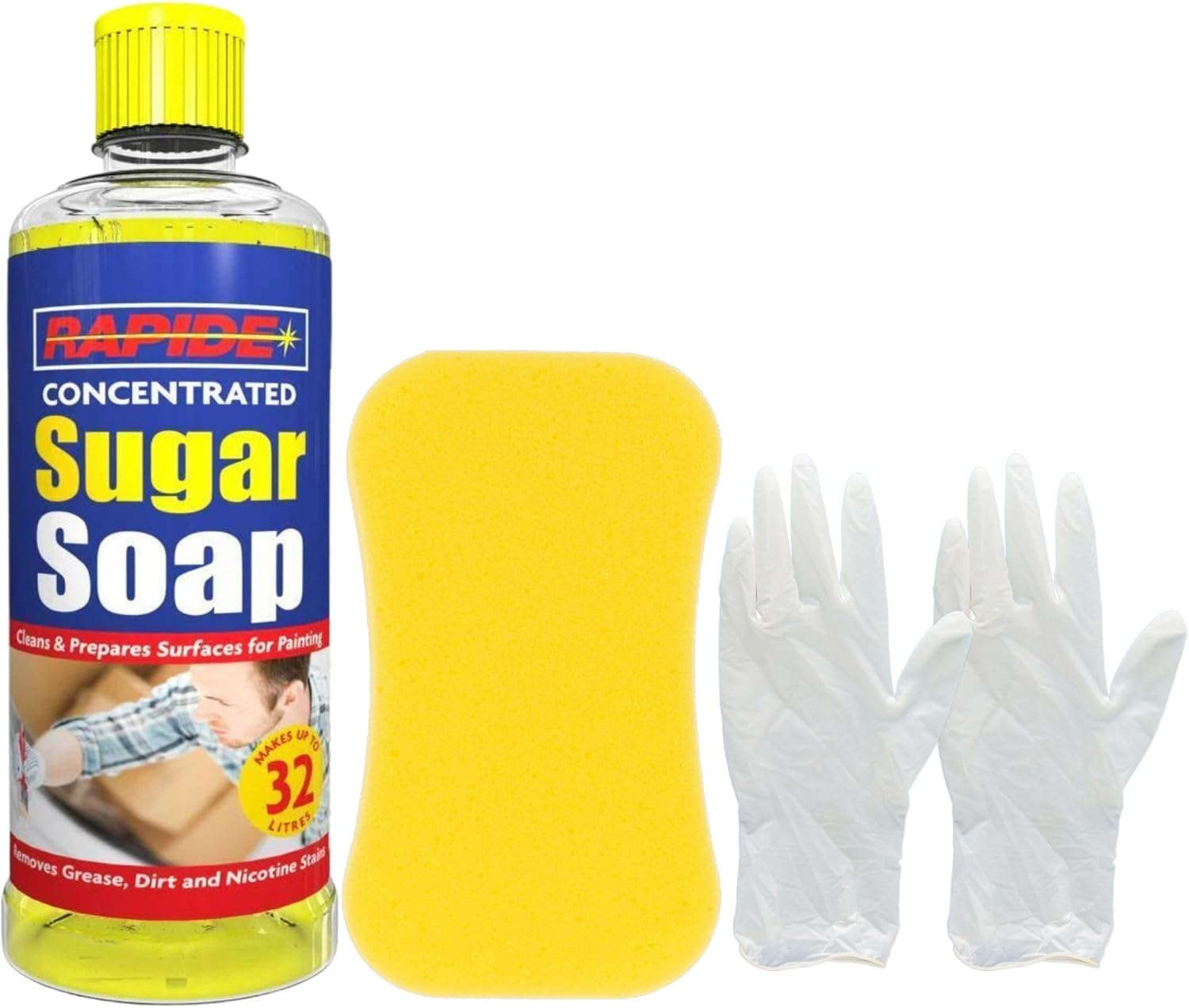 Sugar Soap For Cleaning Bundle - Set Includes Rapide Sugar Soap, Large ...