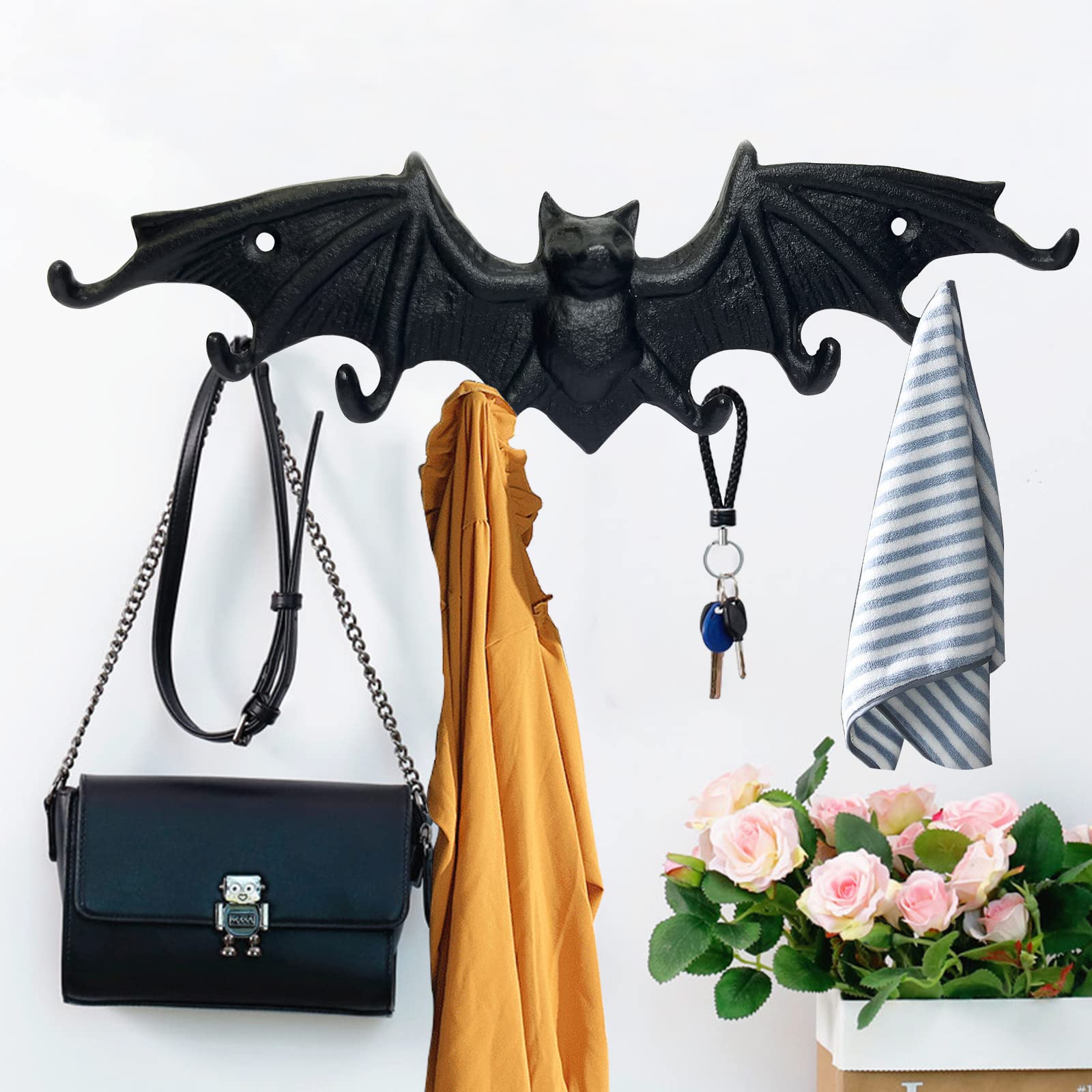 Snapklik.com : Hallocool Bat Key Holder Gothic Decor Cast Iron Key ...