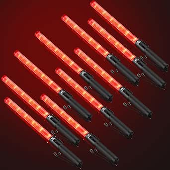 RoadHero 10 Pack 21 Inch Traffic Wand, Brightness Traffic Control Baton ...