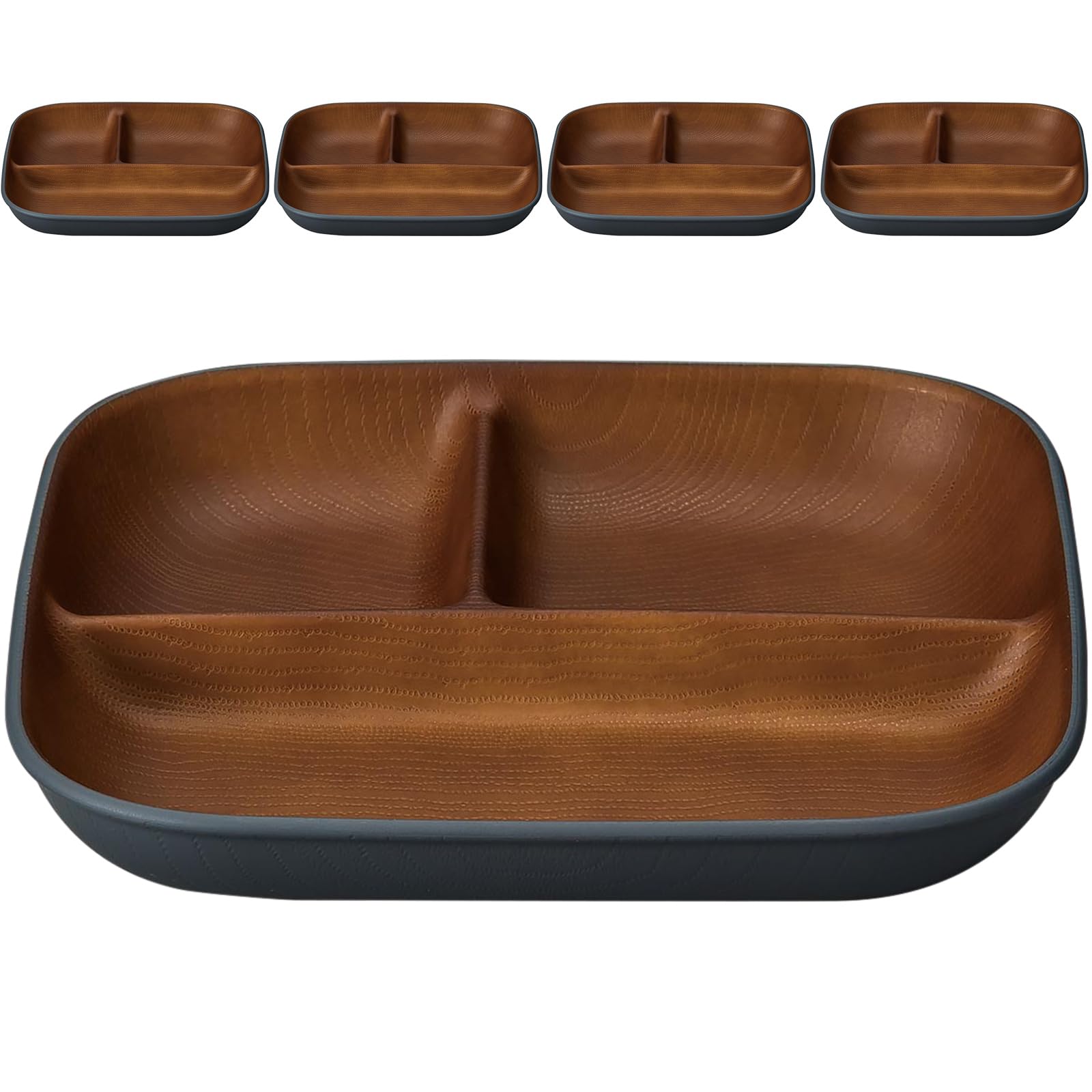 Amazon.co.jp: 【まとめ売り】【セット販売】【5個セット】正和 Showa 【isso ecco イッソエッコ スクエアワンプレート L グレー】電子レンジ対応 食洗機対応 仕切り ...