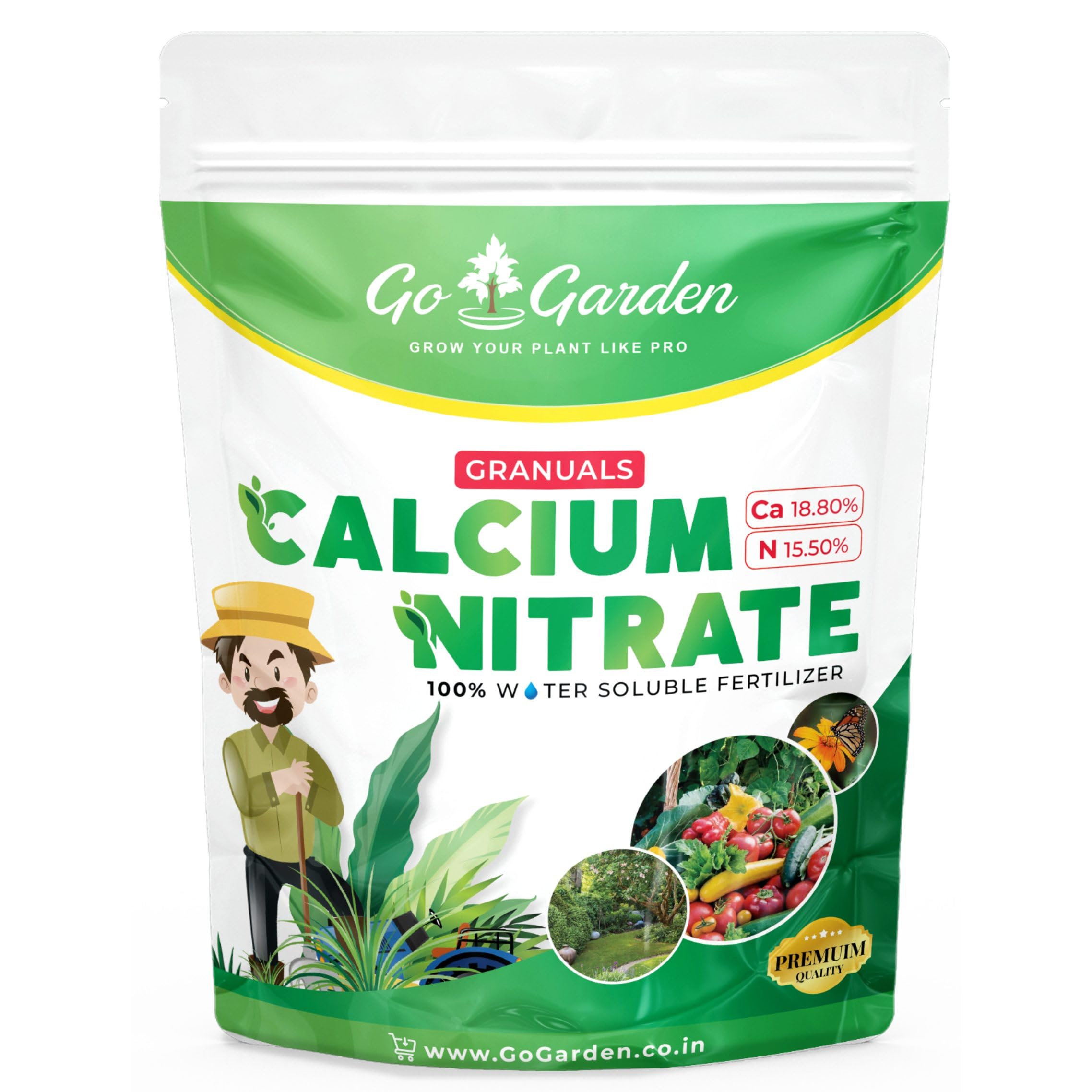 Go Garden Calcium Nitrate Fertilizer, 100% water-soluble Plant Food ...