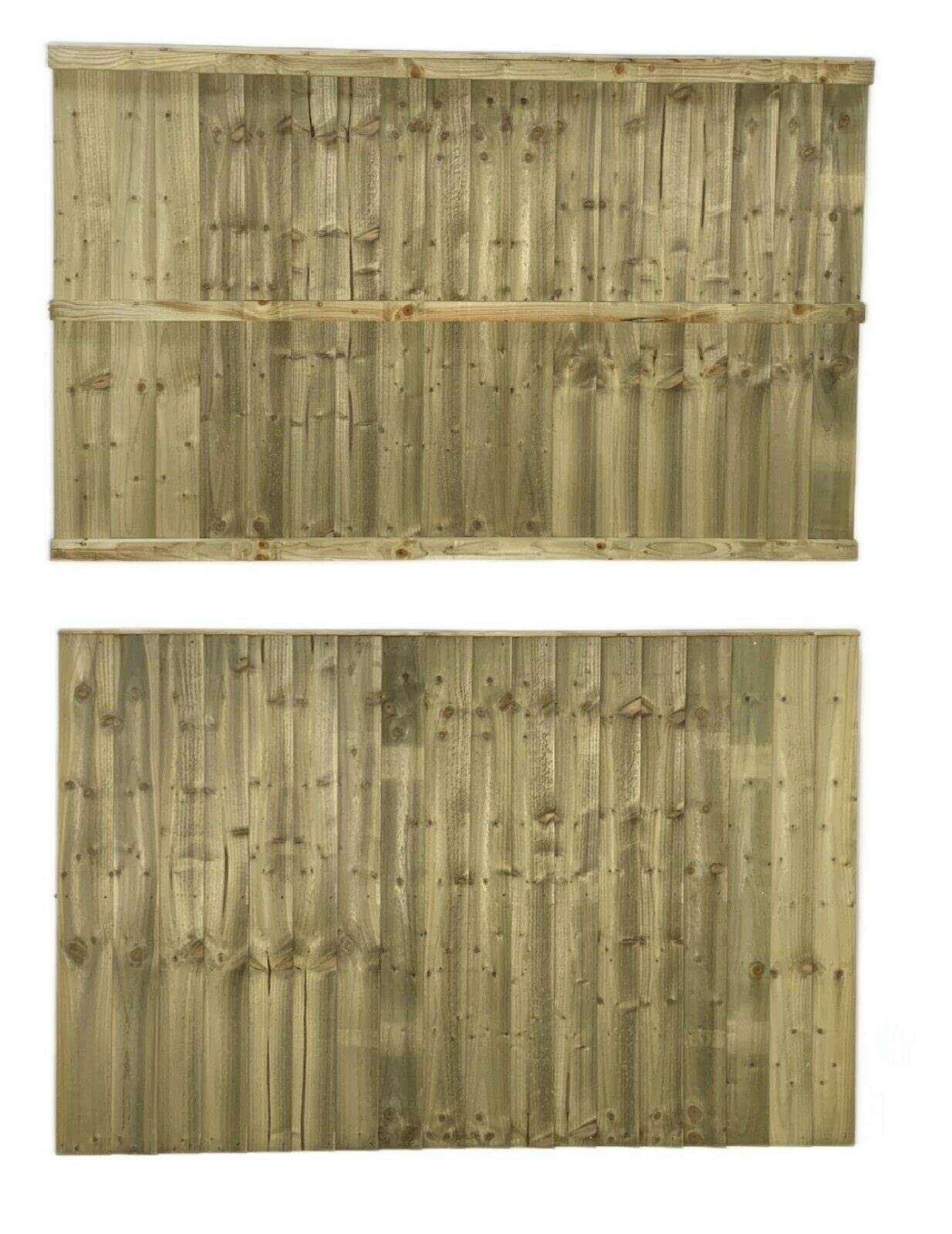 Feather Edge Tanalised Fence Panel, 60% OFF