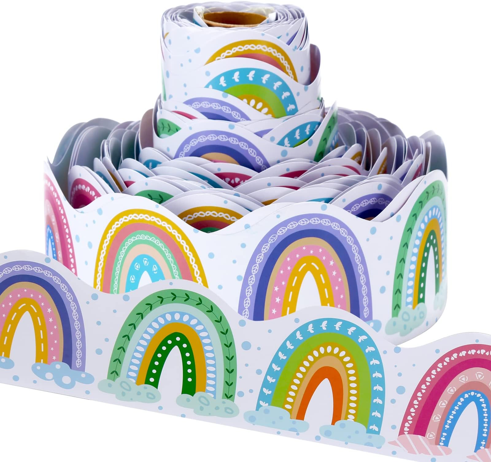 Amazon.com: Geyee 240 Pcs 236ft Holiday Bulletin Board Borders Colorful ...