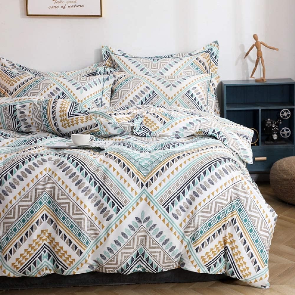 Amazon.com: Modern Geo Aztec Duvet Cover Striped Ethnic Boho ...
