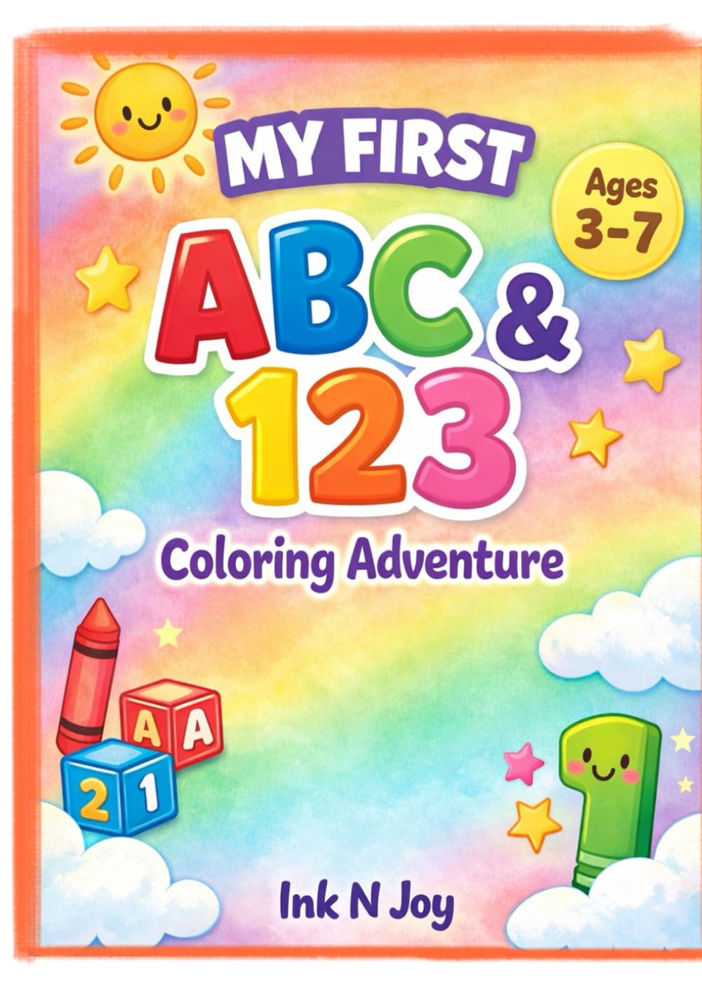 Amazon.com: My First ABC & 123: Fun Alphabet &Number coloring Book For ...