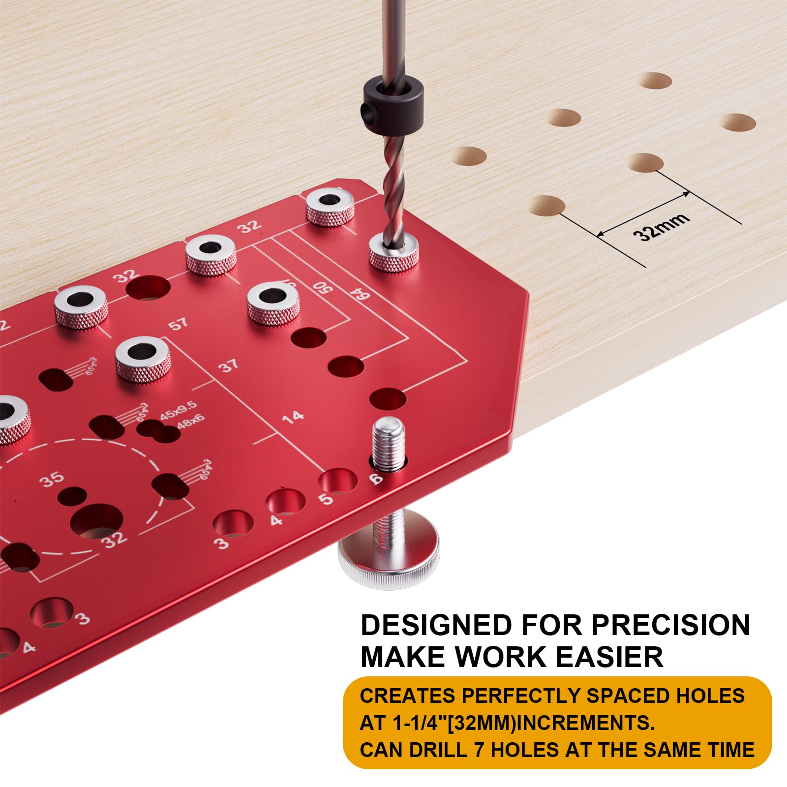 Snapklik.com : Kingson Shelf Pin Jig And Hinge Jig 2-in-1 Aluminum ...