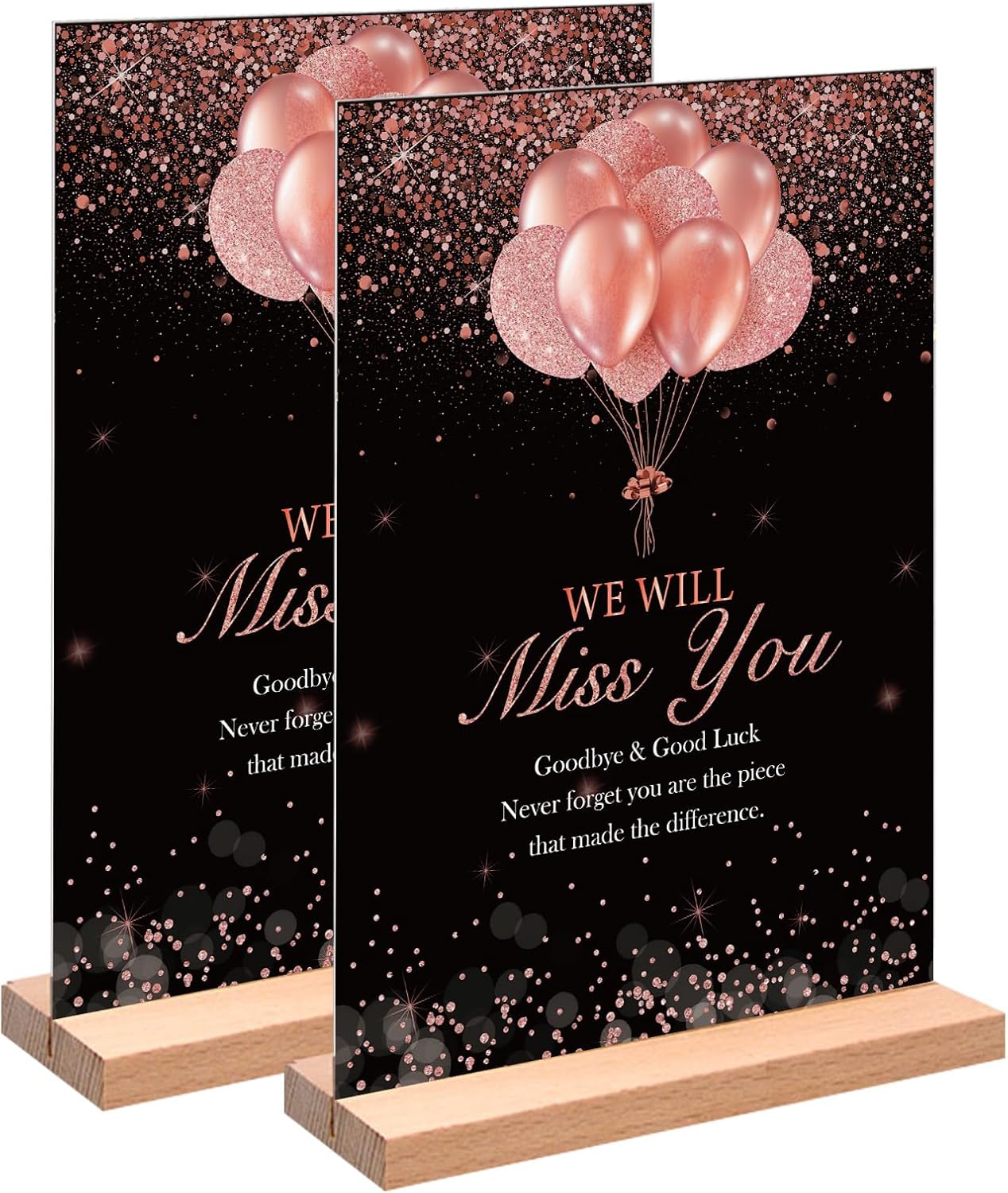 Amazon.com: Holkcog Farewell Decorations For Women-Rose Gold We Will ...