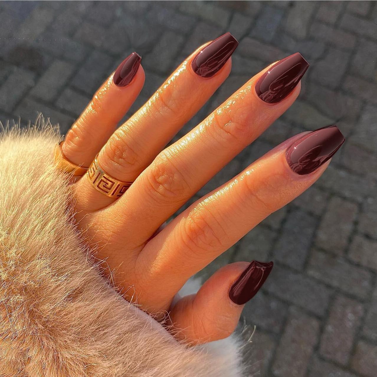 Amazon.com: KQueenest Fall Nails, Gel Press on Nails Short Medium ...