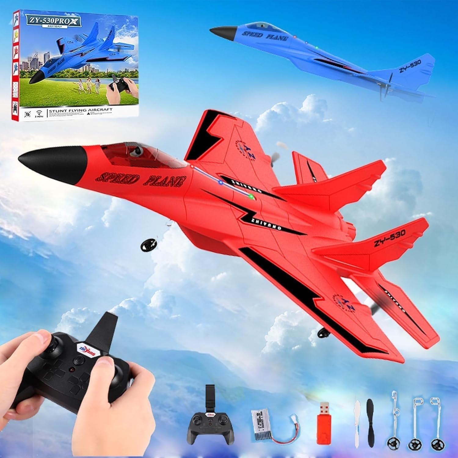 Amazon.com: Wonstorex Rc Plane - 2.4ghz Rc Remote Control Fighter Model ...