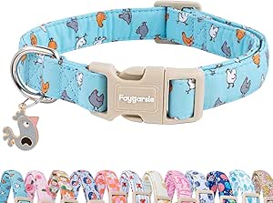 Amazon.com : Faygarsle Funny Chicken Pattern Dog Collar, Cotton Fabric ...